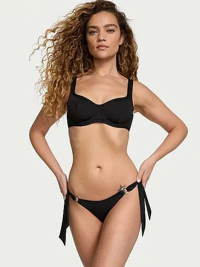 Victoria's Secret Swim Essential Unlined Bikini Top - Black