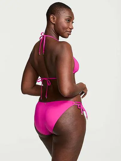 Victoria's Secret Diamanté Side-tie Bikini Bottom - Pink
