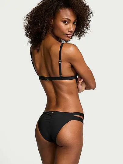 Victoria's Secret Essential Banded Brazilian Bikini Bottom - Black