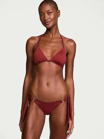 Victoria'S Secret Triangle Underwire Bikini Top In Red 50% Off