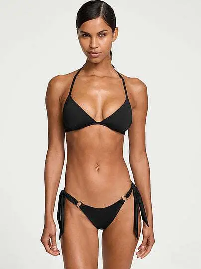 Victoria's Secret Side-sash Cheeky Bikini Bottom - Black