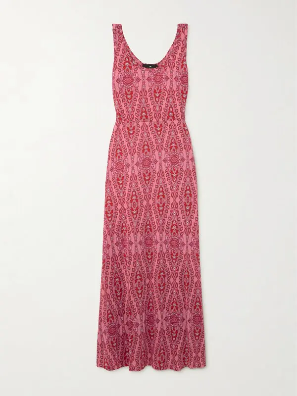 Etro Printed Knitted Maxi Dress
