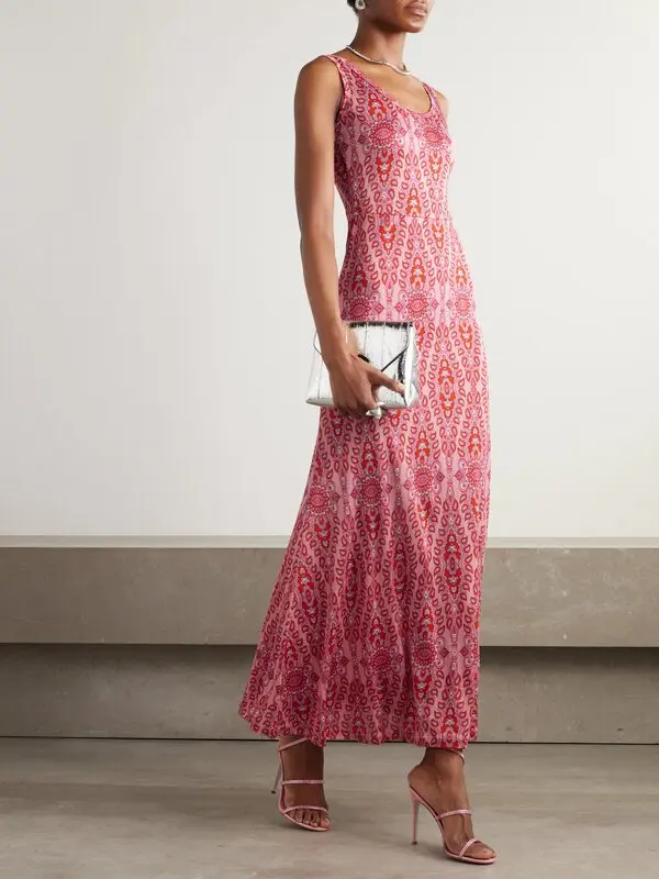 Etro Printed Knitted Maxi Dress