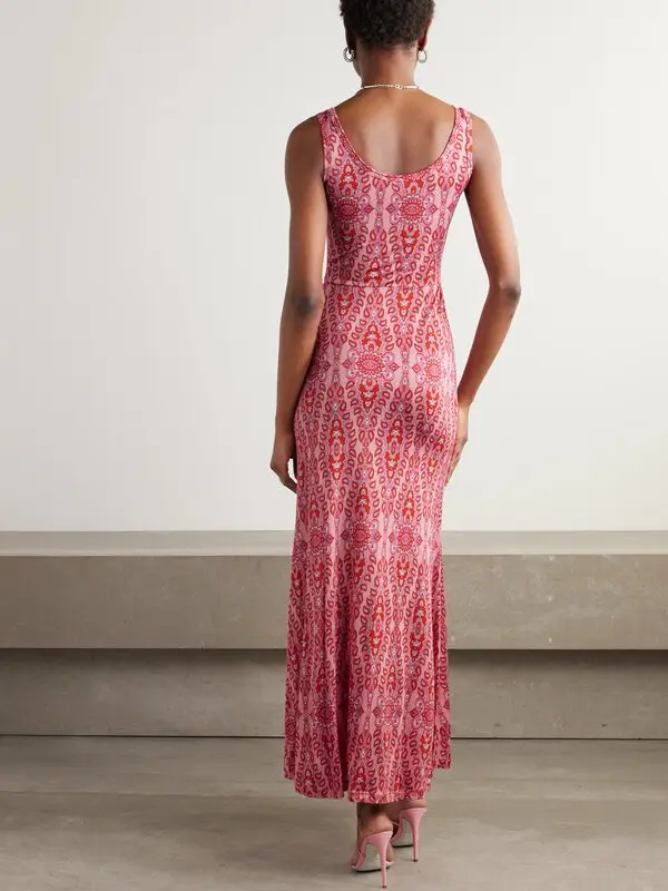Etro Printed Knitted Maxi Dress