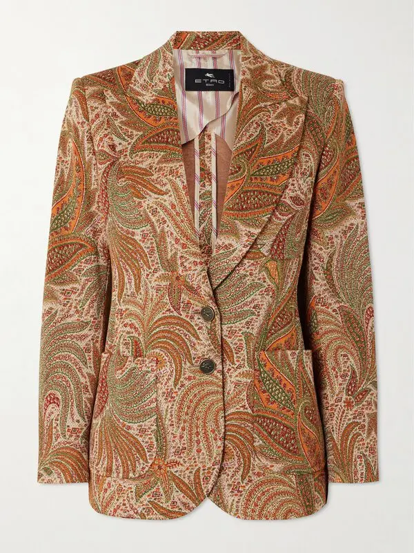Etro Jacquard-knit Paisley Blazer