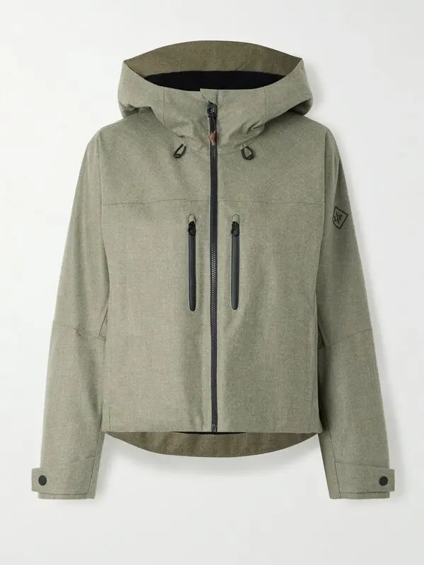 Loro Piana Abelboden Wool And Cashmere-blend Hooded Jacket - Green