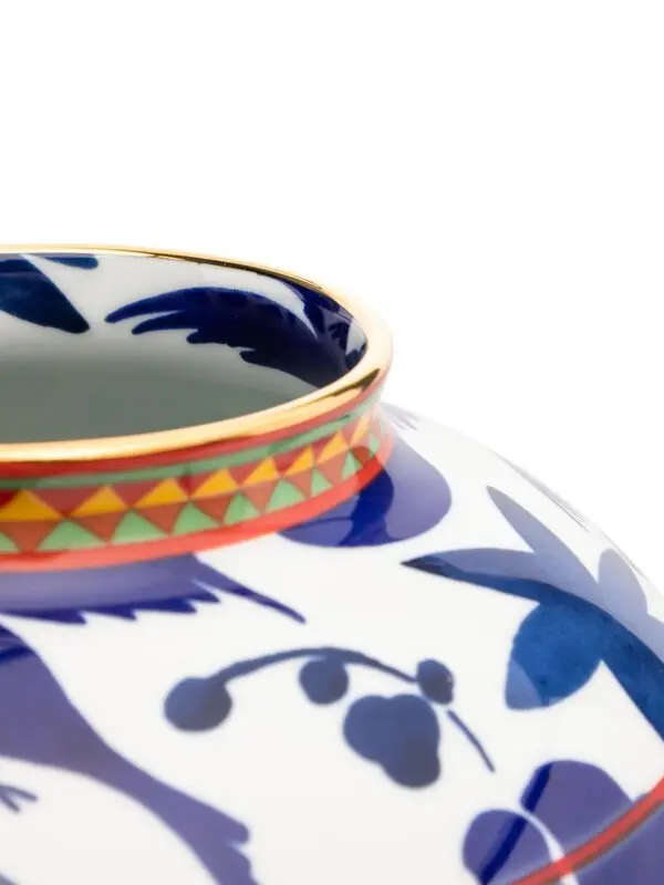 La DoubleJ Big Wildbird Blu Porcelain Vase - Blue