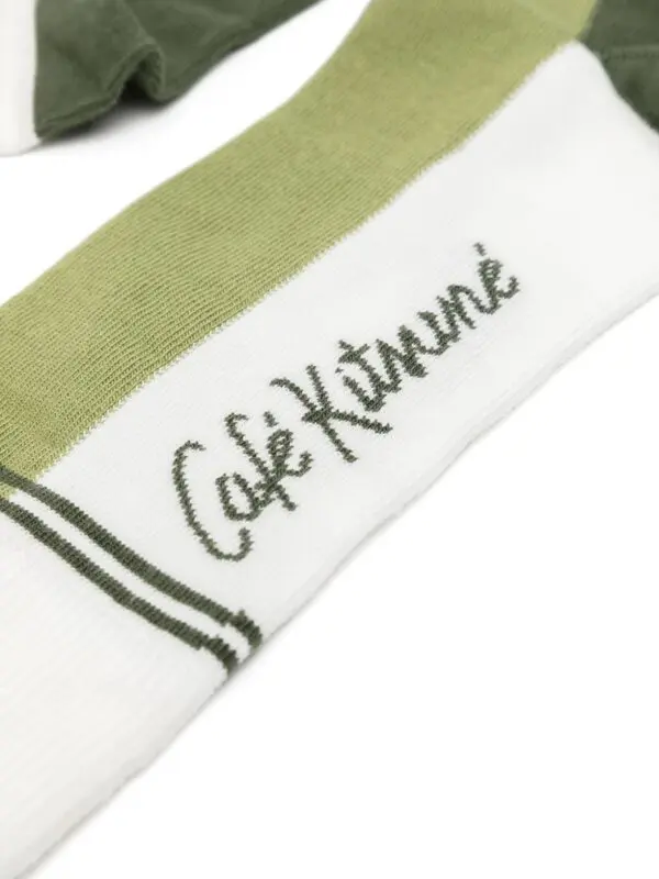 CAFÉ KITSUNÉ Colour-block Socks