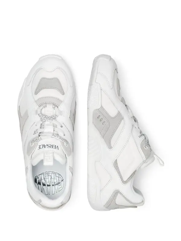 Versace Galaxia Leather Sneakers - White