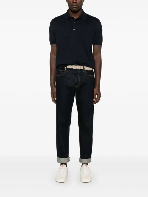 TOM FORD Cotton Polo Shirt - Blue