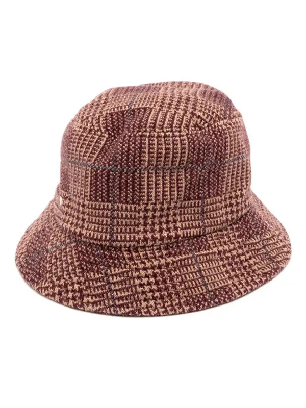 Inverni Patterned Bucket Hat - Red