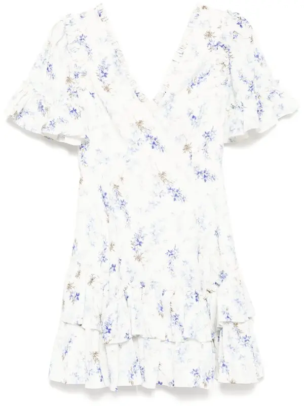 NEEDLE & THREAD Floral-print Dress - White