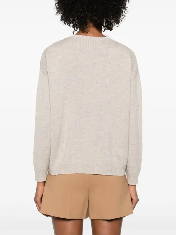 Max Mara Sequin-embellished Sweater - Neutrals