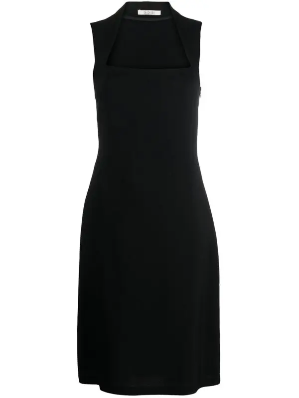 Gauchere Square-neck Knee-length Dress