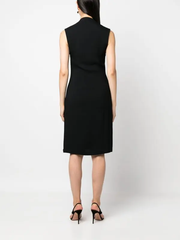 Gauchere Square-neck Knee-length Dress