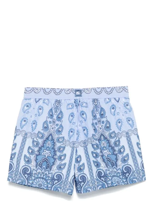 Etro Medallion-print Swim Shorts - Blue