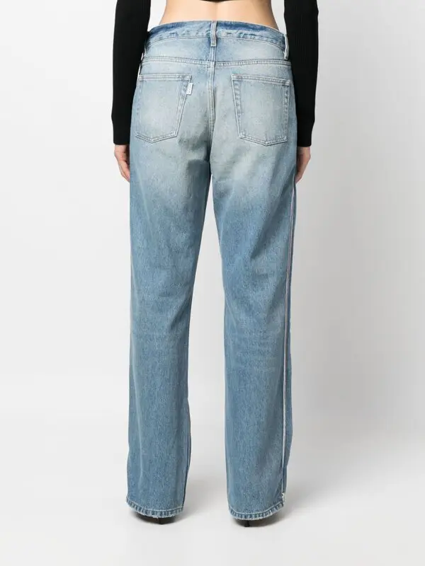 Gauchère Wide-leg Zipped Jeans