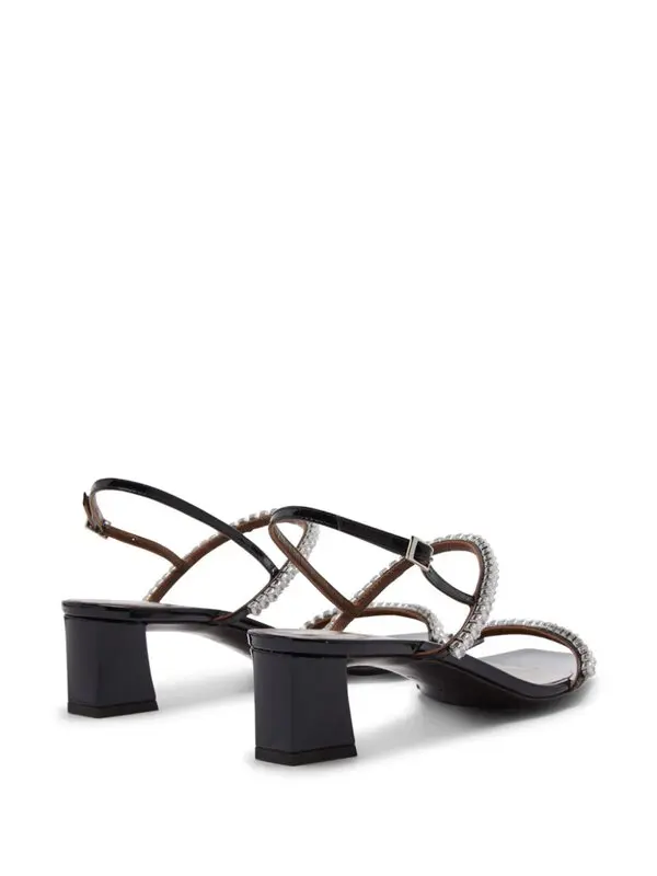 GIUSEPPE ZANOTTI 45mm Valentiine Crystal Sandals - Black