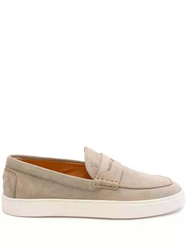 TOD'S Suede Loafers - Neutrals