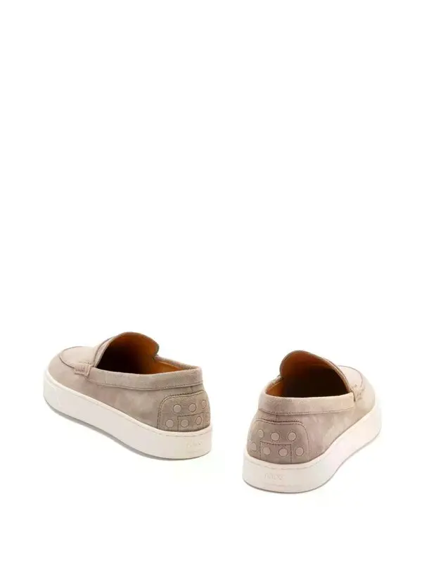 TOD'S Suede Loafers - Neutrals
