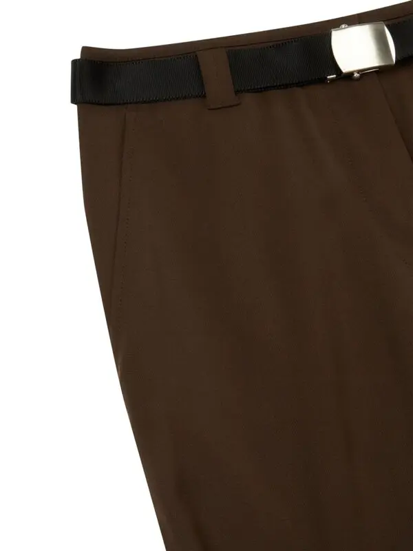 STUDIO TOMBOY Wool Belted Trousers - Brown