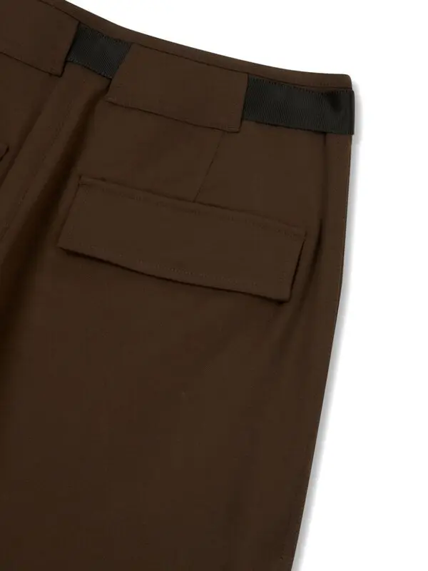 STUDIO TOMBOY Wool Belted Trousers - Brown