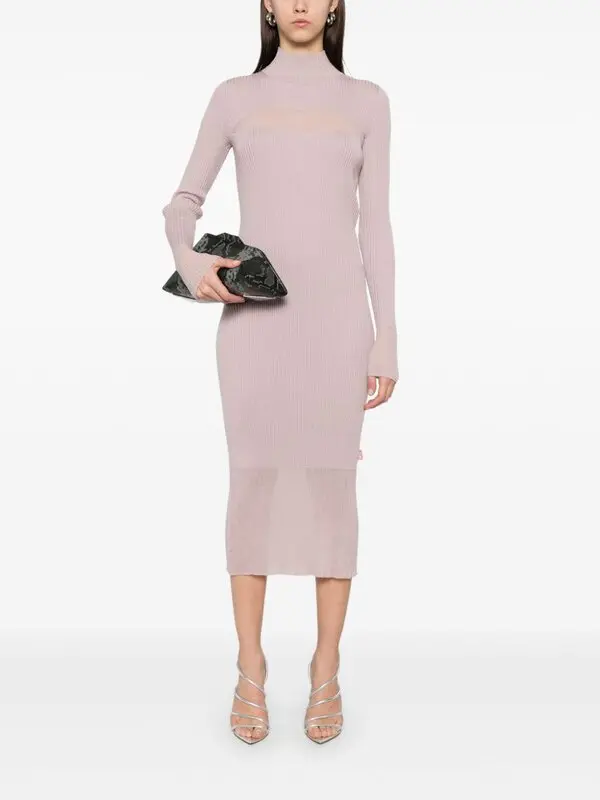 women in tight knit dresses Women's Sexy Tight Knit Dress Hollow Long Sleeve Slit Dresses Female H –  ASHORE SHOP main image 0