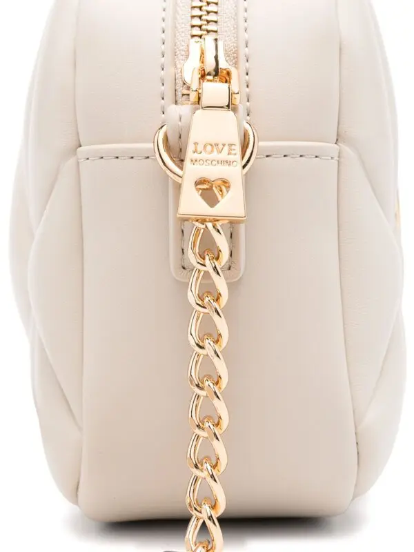 Moschino Logo-plaque Crossbody Bag - Neutrals