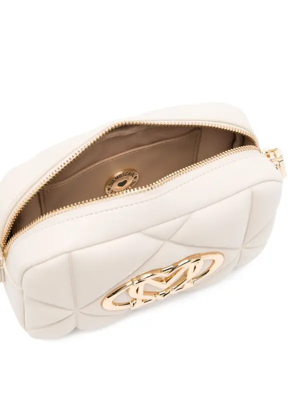 Moschino Logo-plaque Crossbody Bag - Neutrals