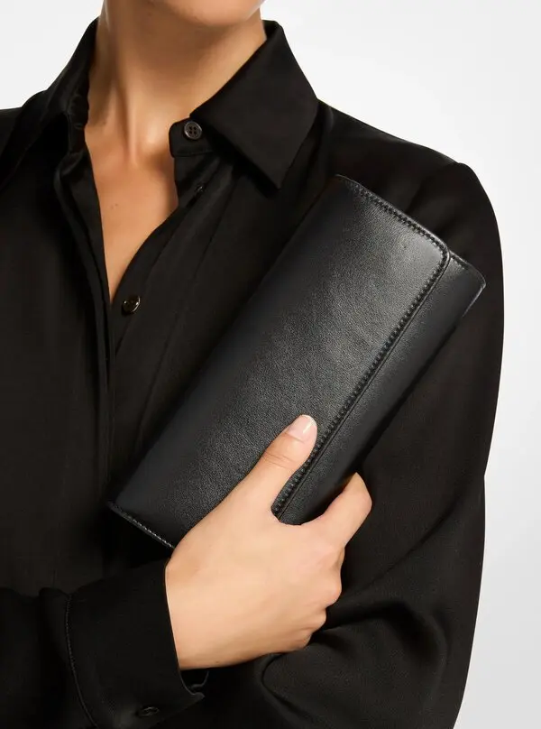 Michael Kors Cate Leather Clutch