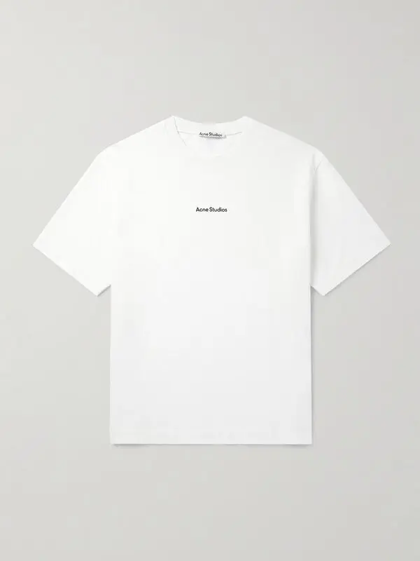 Acne Studios Exford U Logo-print Organic Cotton-jersey T-shirt - White