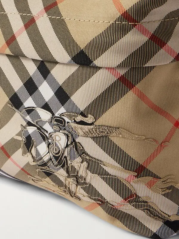 Burberry Checked Coated-canvas Backpack - Brown