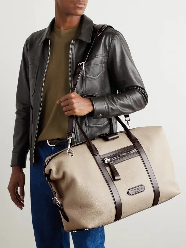 TOM FORD Buckley Full-grain Leather Weekend Bag