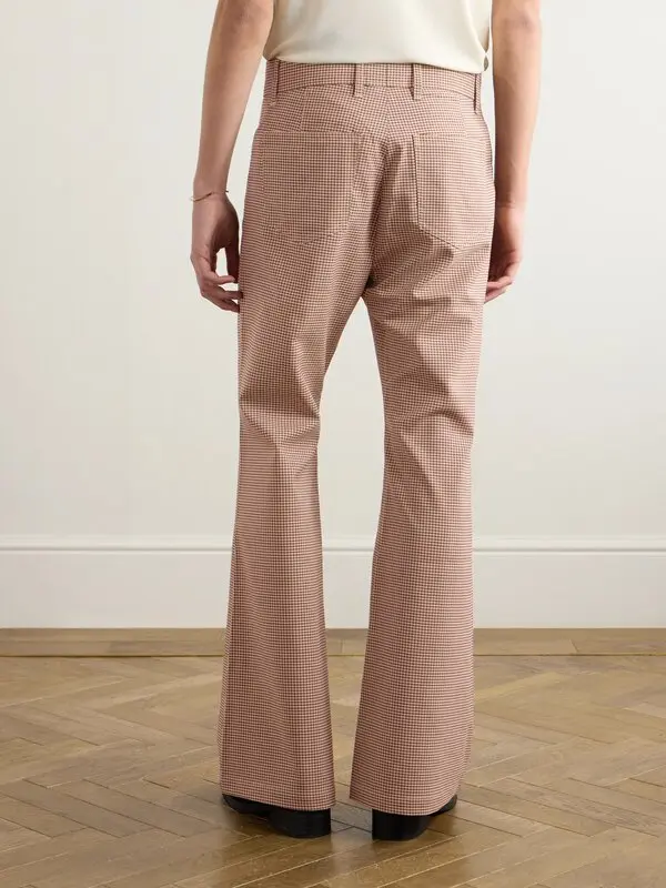 Séfr Tavares Flared Gingham Suit Trousers