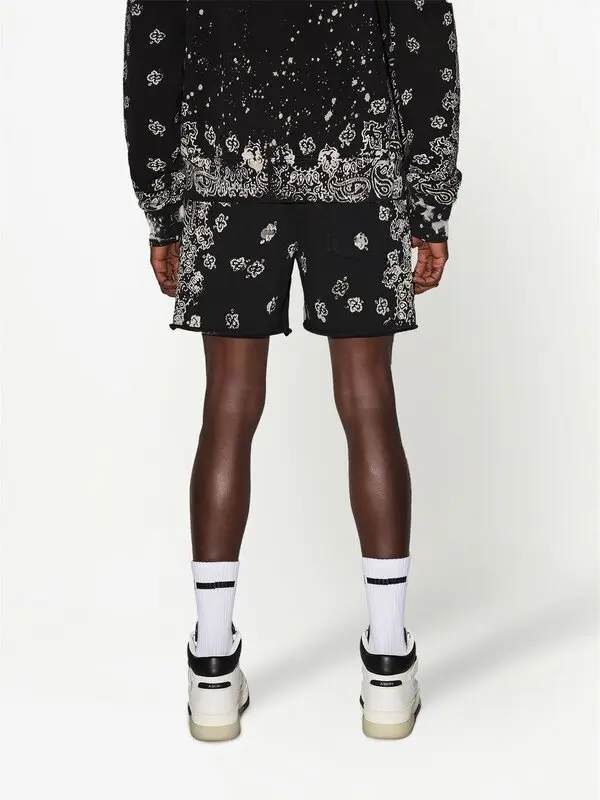Amiri Bandana Shorts - Black