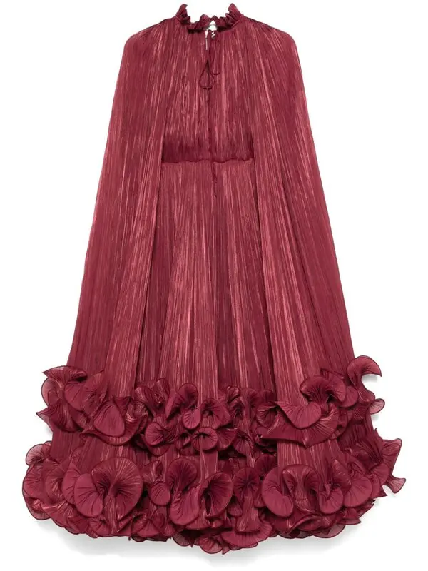 ANA RADU Plissé Maxi Dress