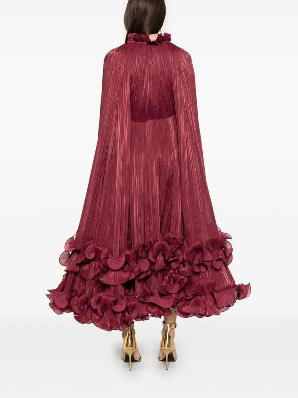 ANA RADU Plissé Maxi Dress
