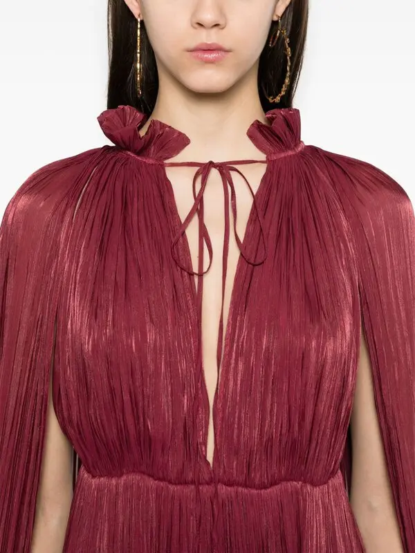 ANA RADU Plissé Maxi Dress