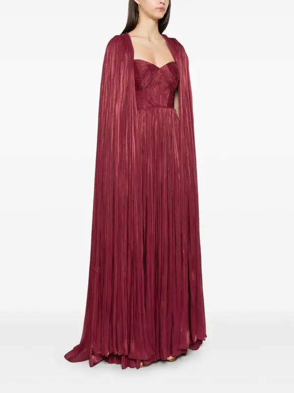 ANA RADU Layered Plissé Gown