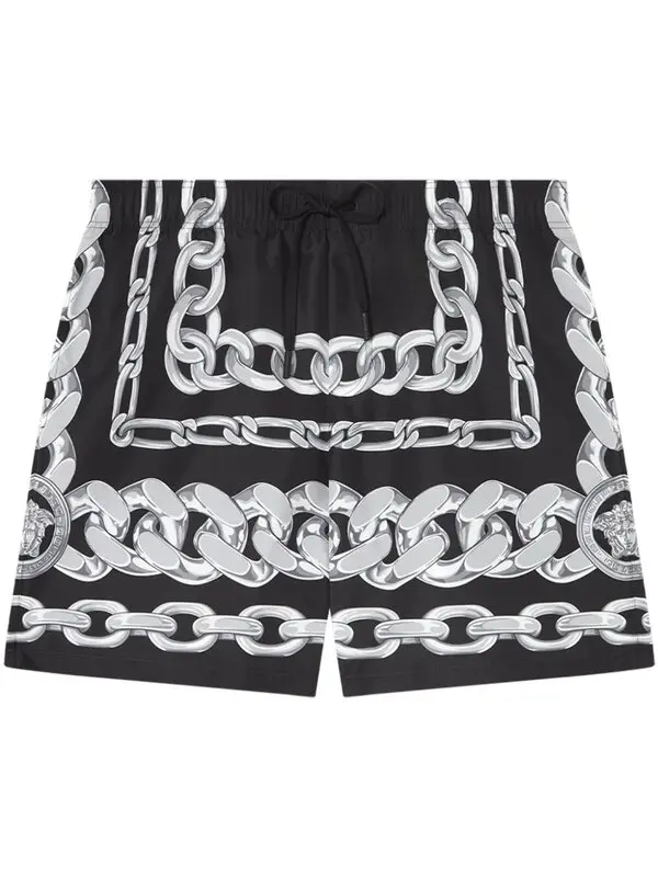 Versace Medusa Chains Swim Shorts - Black
