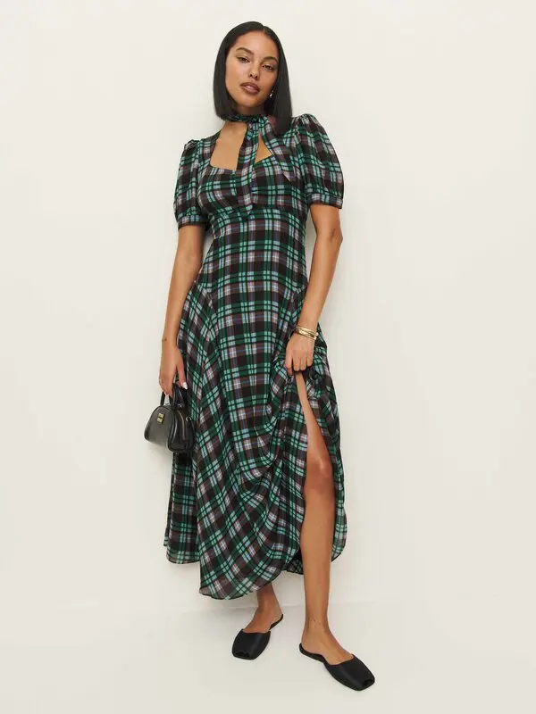 REFORMATION Chrissie Dress - Brown