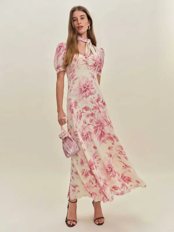 REFORMATION Chrissie Dress - Pink