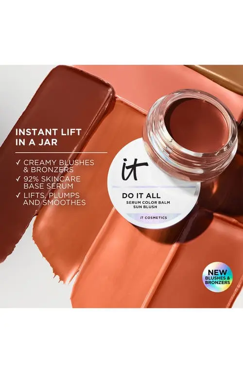 IT COSMETICS Do It All Serum Color Balm Sun Cream Blush & Bronzer - Sun Rush 60