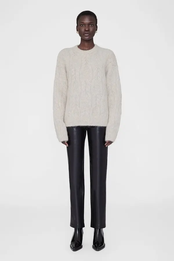 ANINE BING Marisol Cable Knit Sweater