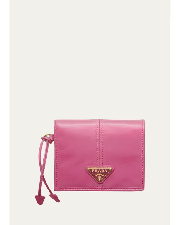 Prada Bifold Soft Leather Wallet - Peonia