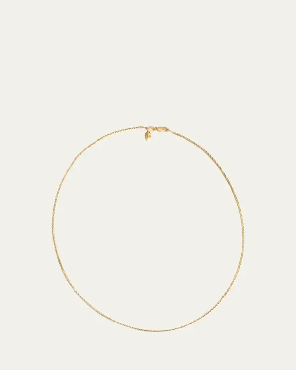 GWEN BARBA 14k Wheat Chain Necklace - Yellow