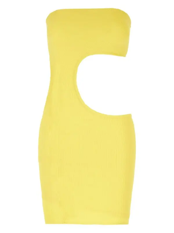 Frankies Bikinis Cut-out Mini Dress - Yellow