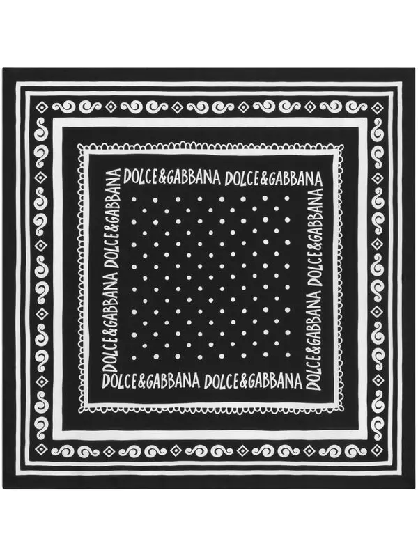 Dolce & Gabbana Bandana-print Scarf - Black