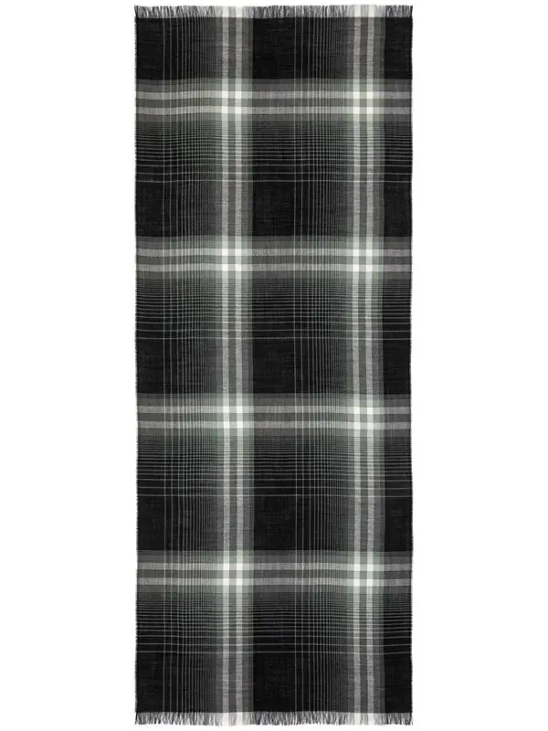 Johnstons Of Elgin Plaid Scarf - Green