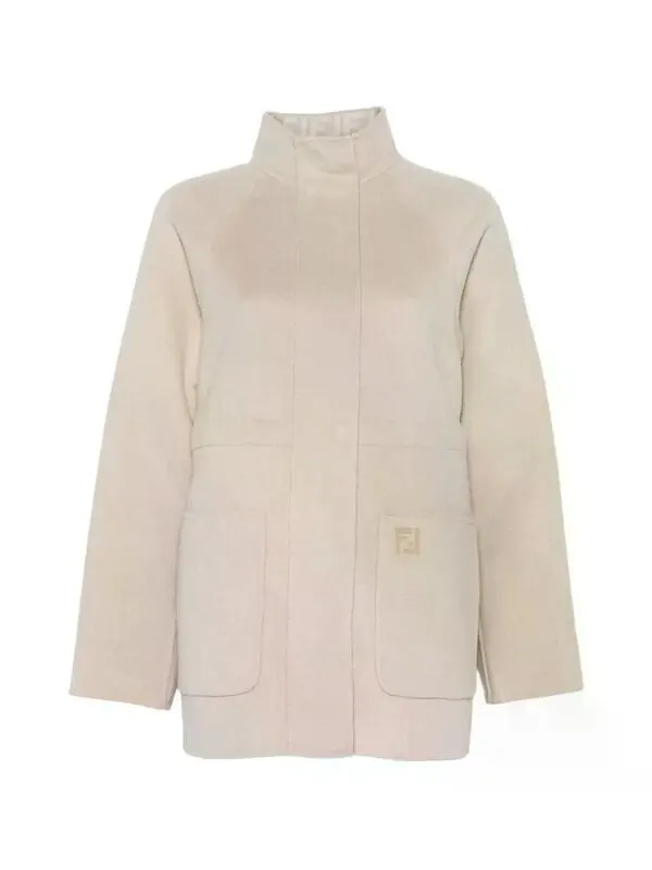 Fendi Wool Blend Parka - Neutrals